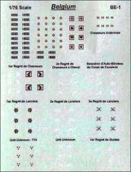 Michigan Toy Soldier Company : Aleran Decals - Belgian 1940 AFV Markings