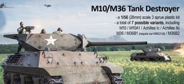 Michigan Toy Soldier Company : Rubicon Models - WWII US M10/M36 Tank ...