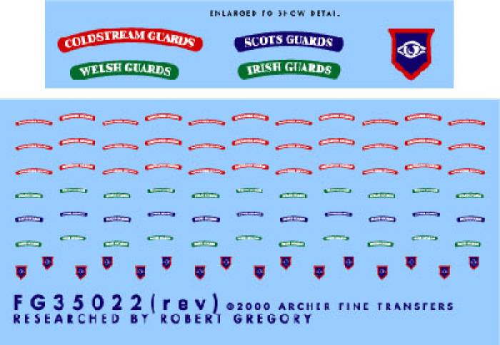 Archer Fine Decals and Transfers - British Guards Armored Division Patches