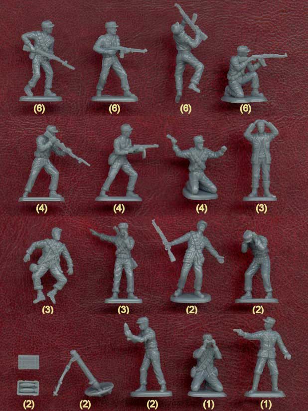 Michigan Toy Soldier Company : Imex Plastic Figures - Korean War NKA Troops