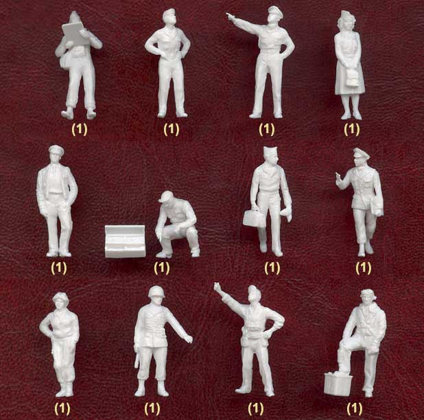 Michigan Toy Soldier Company : Preiser Elasotlin - USAF Pilots & Ground Crew 1942-45