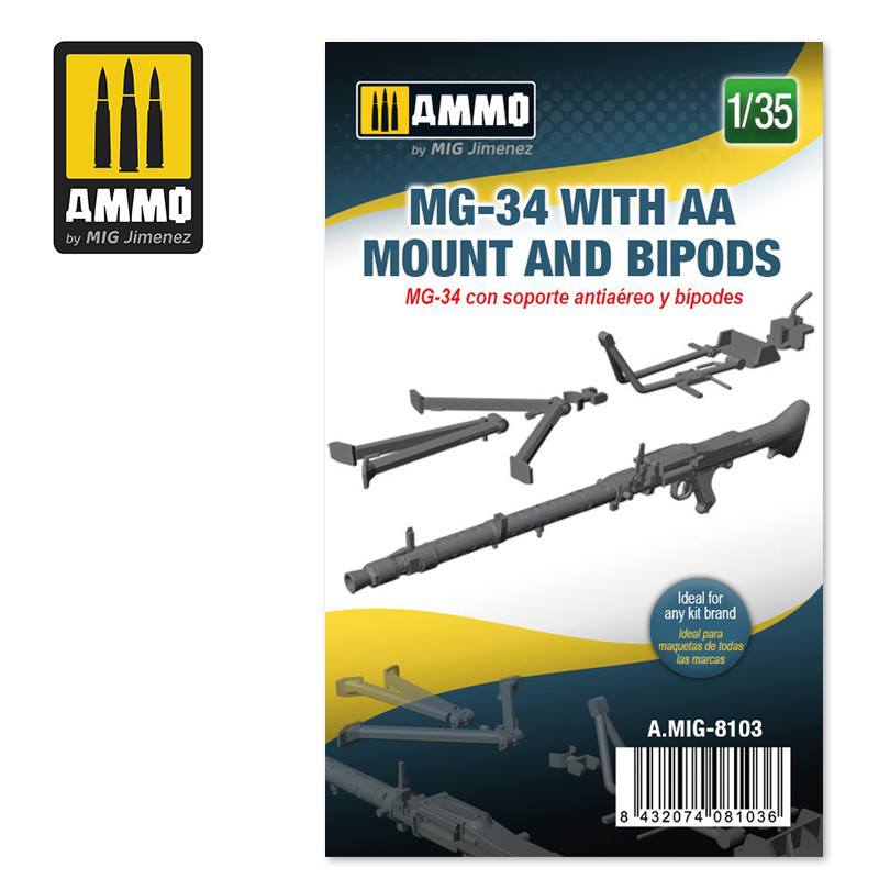 Michigan Toy Soldier Company : AMMO by Mig - MG-34 Machine Gun with AA ...