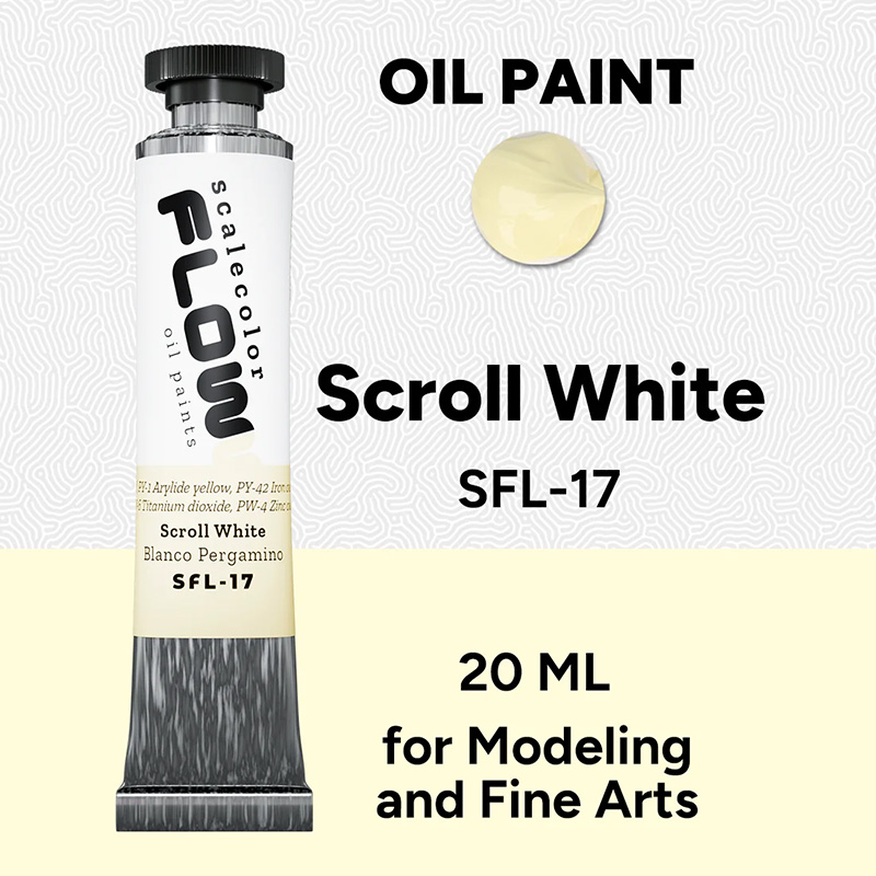 Michigan Toy Soldier Company : Scale75 - Scalecolor Floww Oil Paints: Scroll White 20Ml Tube