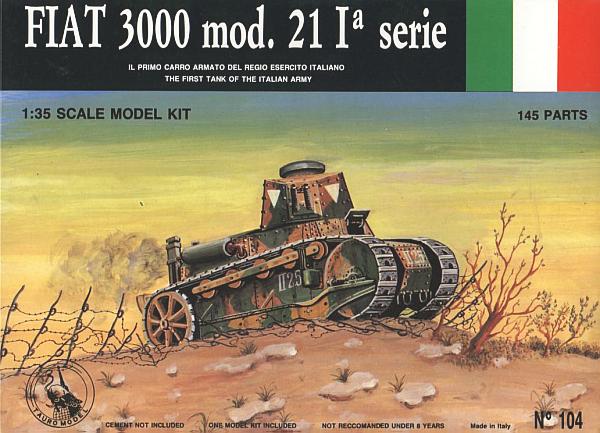 Michigan Toy Soldier Company : Tauro Models - WWI Italian Fiat 3000 Mod ...