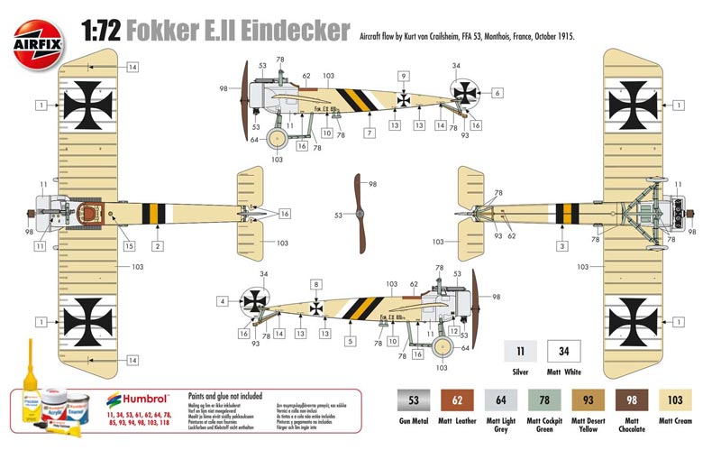 Michigan Toy Soldier Company : Airfix - Airfix WWI Fokker EII (Late ...