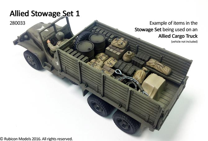 Michigan Toy Soldier Company : Rubicon Models - WWII (Allied) Stowage Set 1
