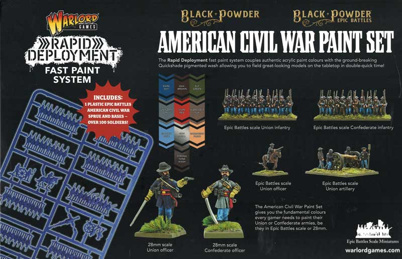 Michigan Toy Soldier Company : Warlord Games - American Civil War Paint Set